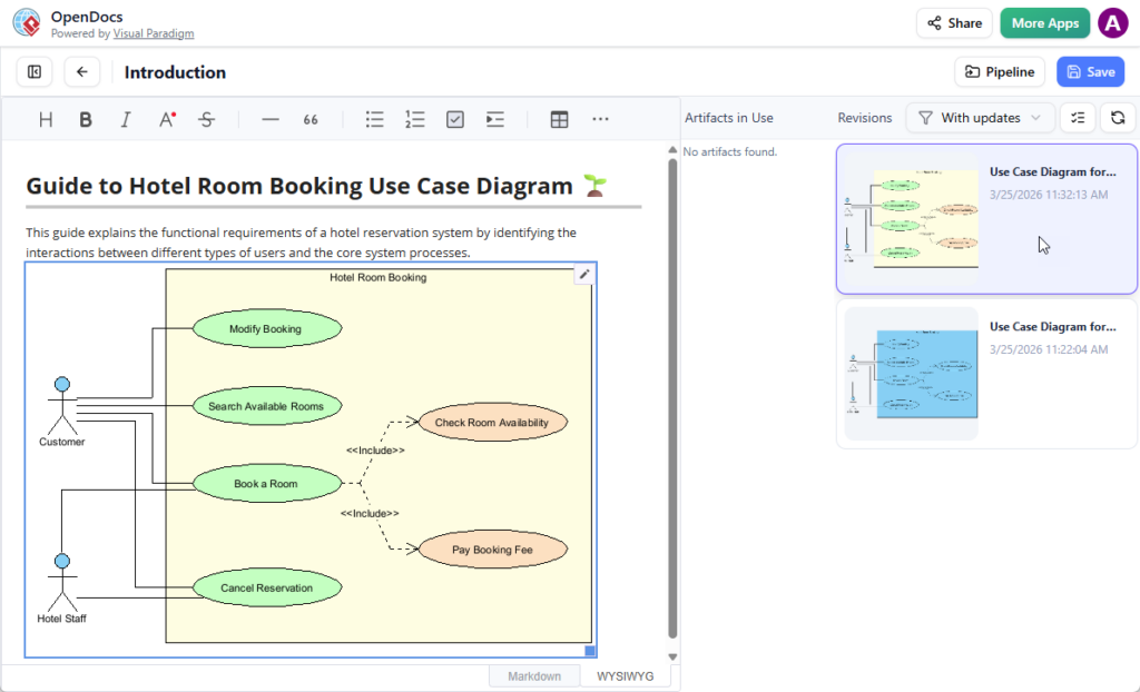 Export Diagrams from Visual Paradigm Desktop to OpenDocs Pipeline