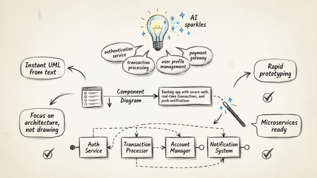 AI Component Diagram Generator: New AI UML Tool Feature